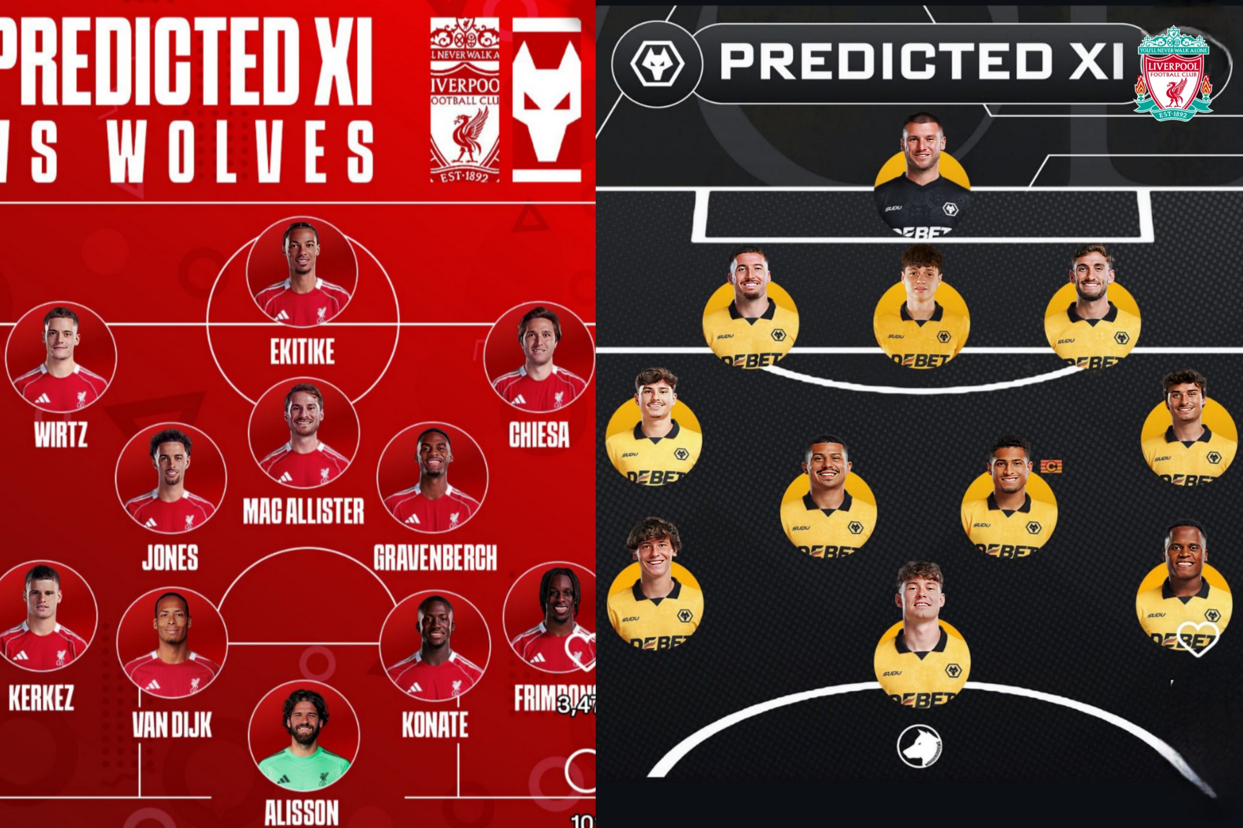 Liverpool XI vs Wolves: Confirmed team news, predicted lineup and ...