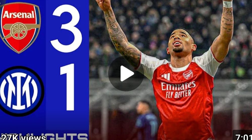 Inter Milan 1-3 Arsenal: Gabriel Jesus and Viktor Gyokeres give Mikel ...